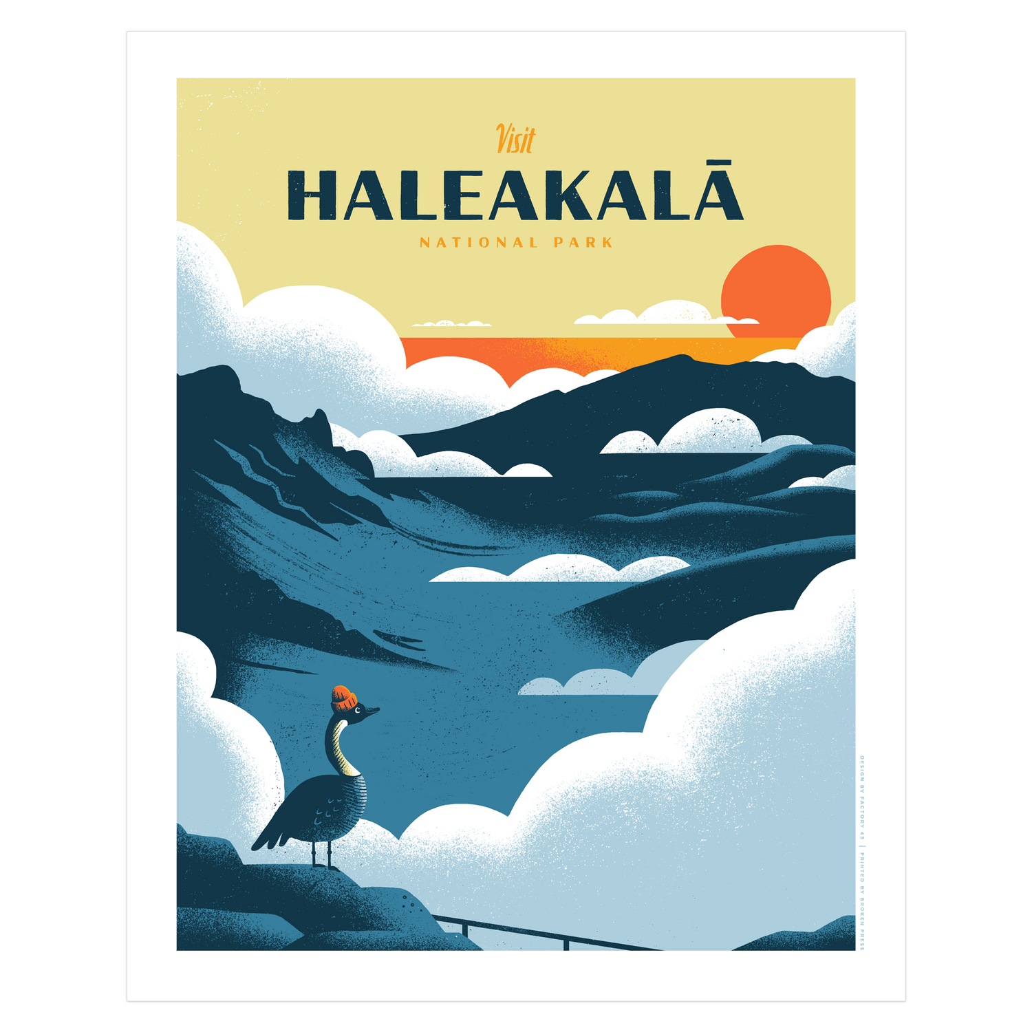 Haleakala National Park nene watching sunrise poster | Factory 43