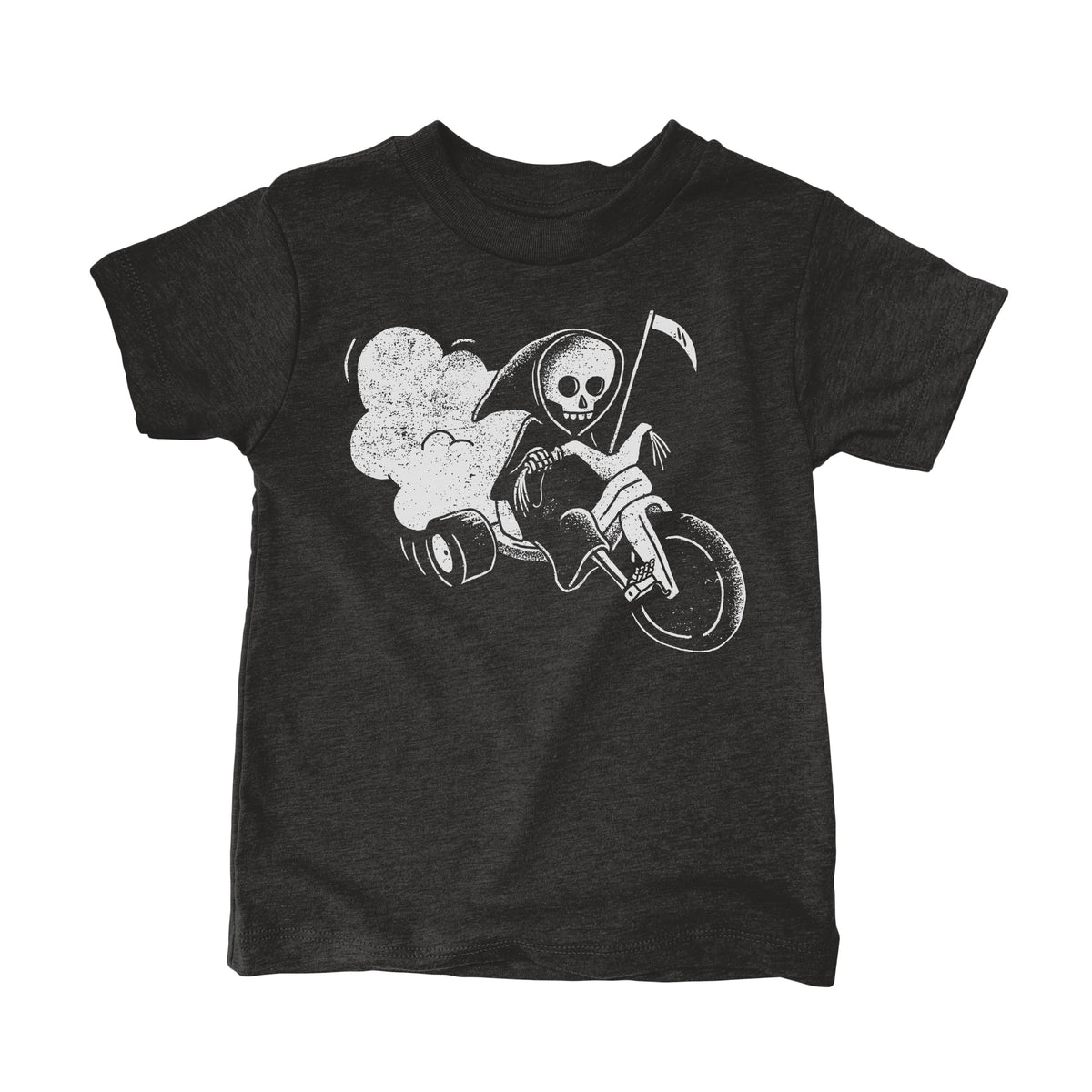 Skeleton on a Big Wheel (kids tee) | Factory 43