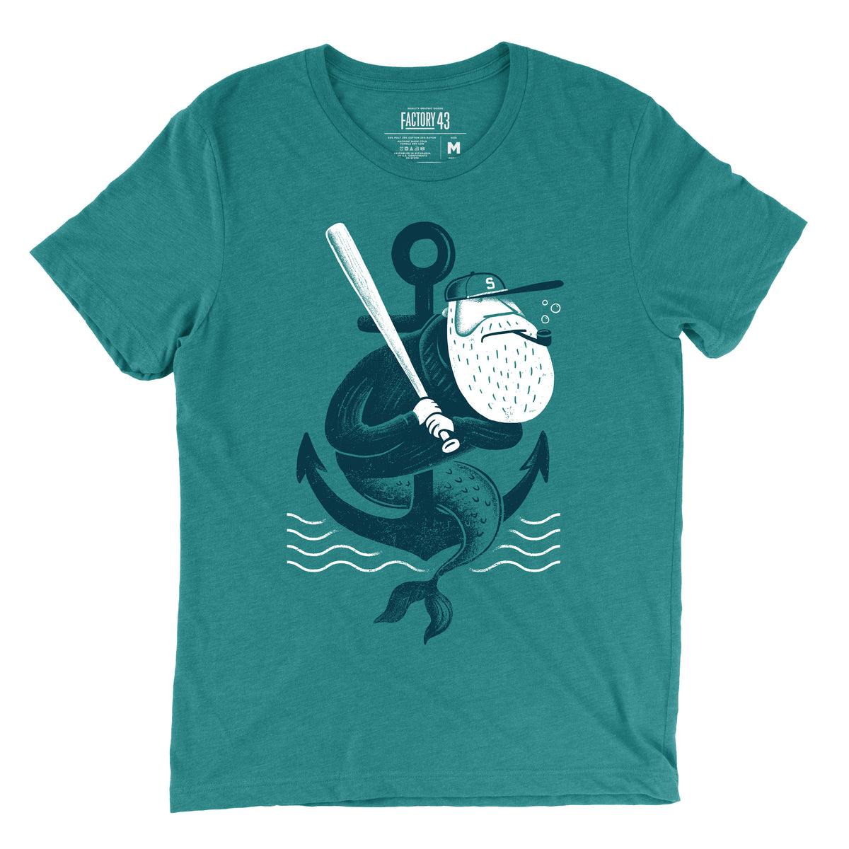Bearded mermaid or mariner with baseball | Factory 43